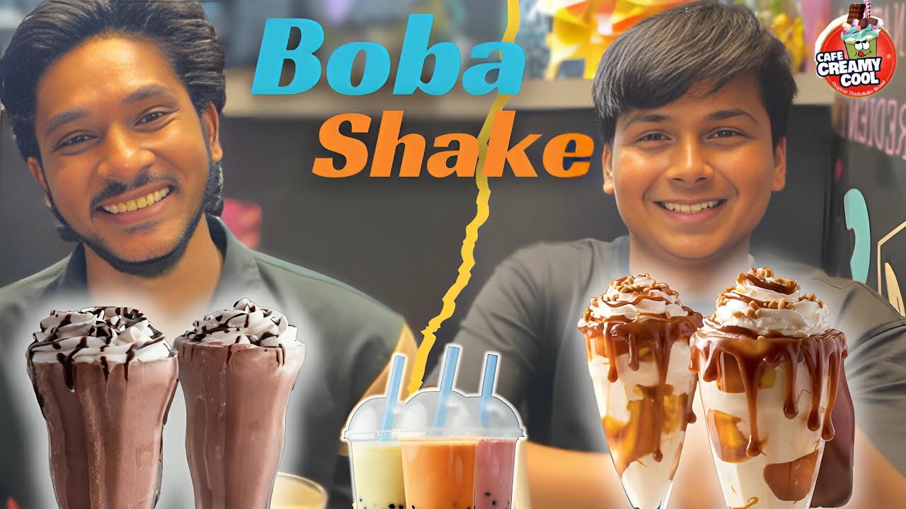 Trying Boba Shake First time || #foodvlog #shake #thickshake || Boba ...