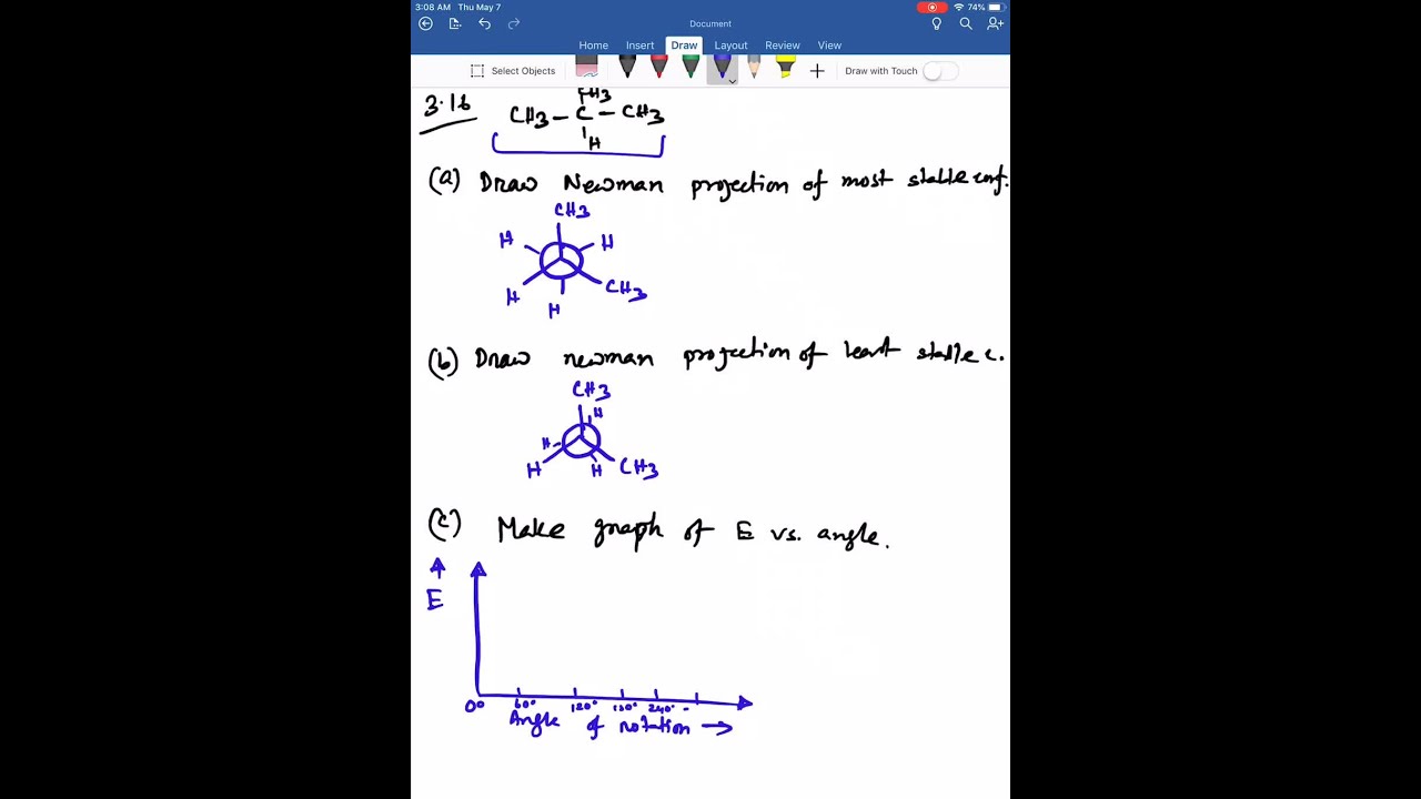 Sight along the C_2-C 1 bond of 2 -methylpropane (isobutane). (a) Draw ...