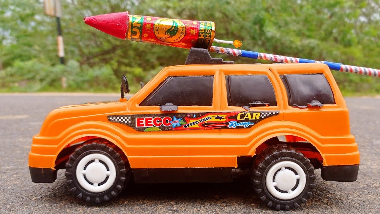 Rocket On a Car | Rocket Powered Toy Car - YouTube