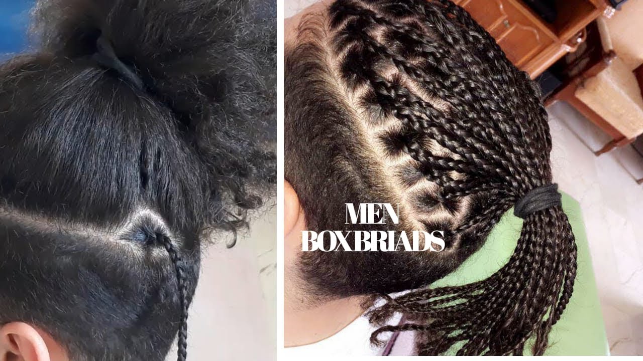 MEN'S BOX BRIADS TUTORIAL | HOW TO: BOX BRAIDS (STRAIGHT HAIR) - YouTube