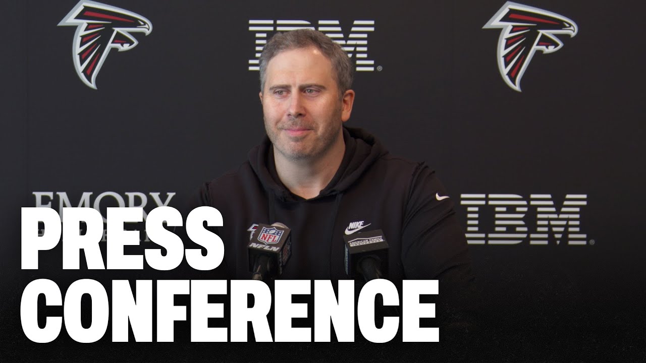 Arthur Smith speaks to the media before the second day of OTAs ...