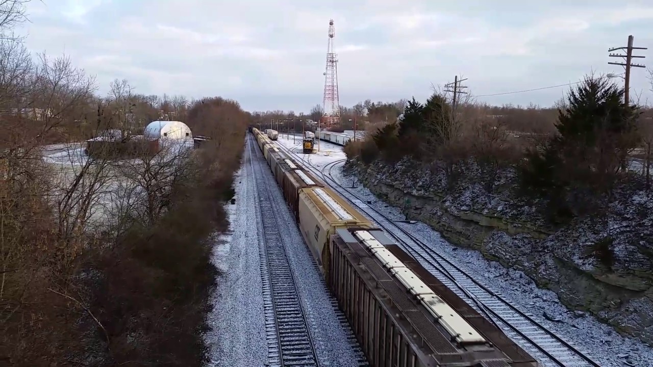 Csx grain train 87 cars - YouTube