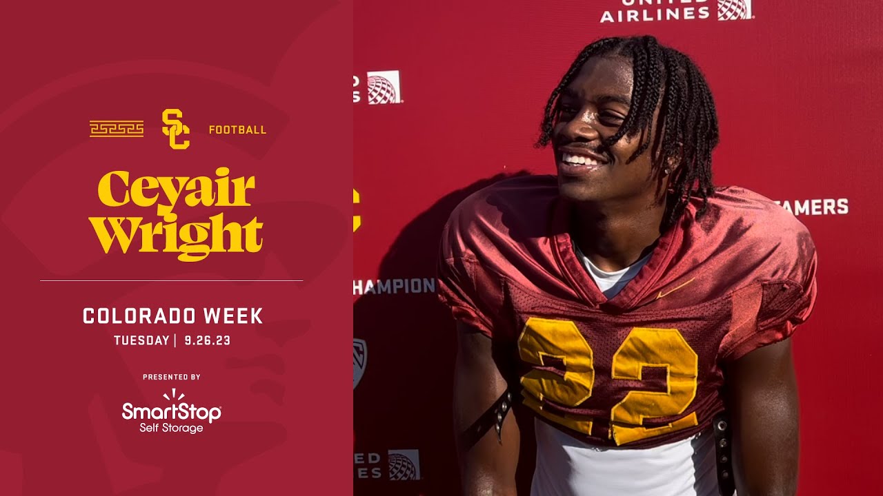 USC CB Ceyair Wright I Colorado Tuesday - YouTube