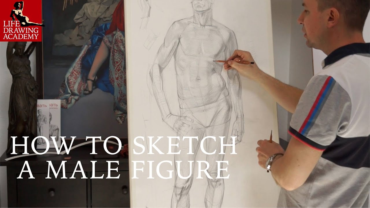 How to Sketch a Male Figure - YouTube