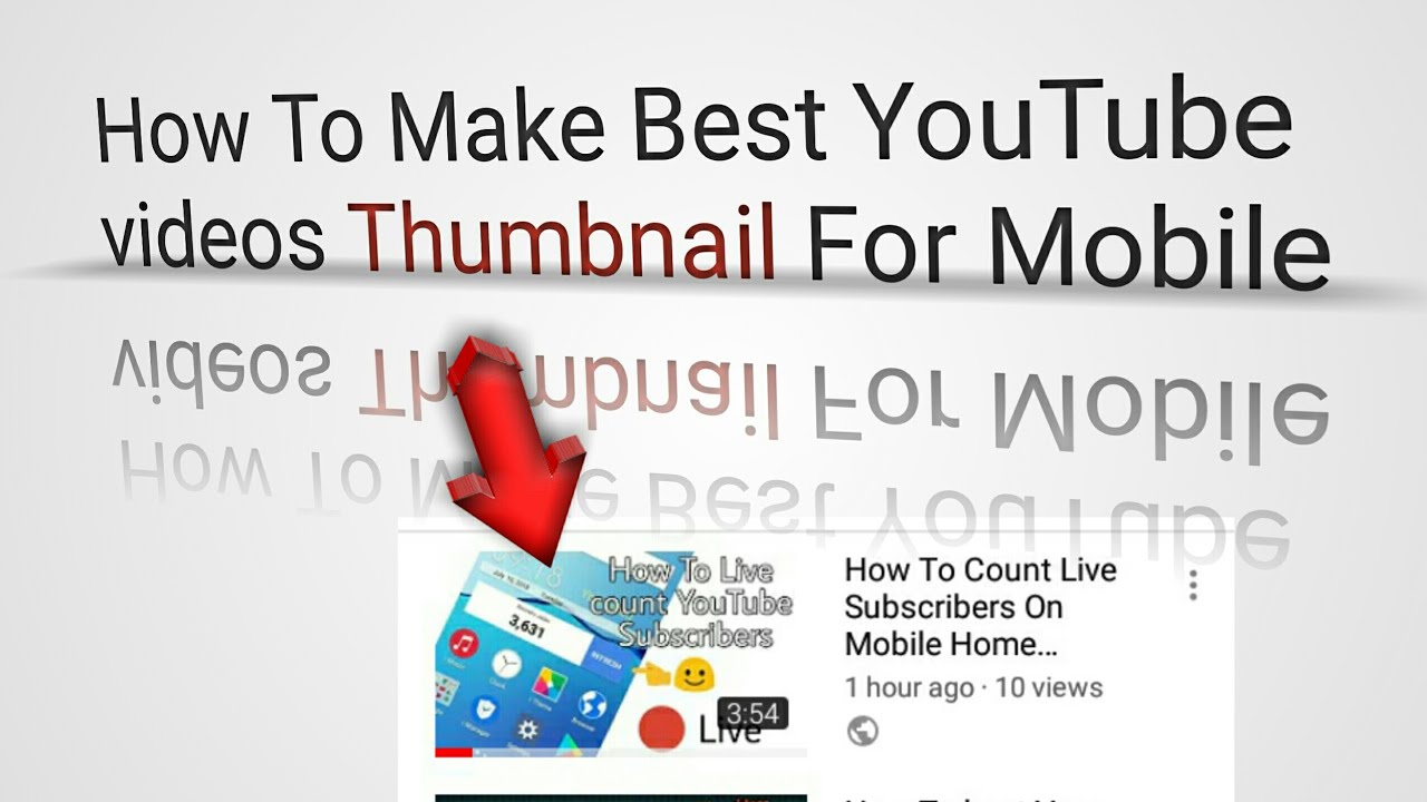 How to make Best YouTube videos Thumbnail On Mobile Phone - YouTube