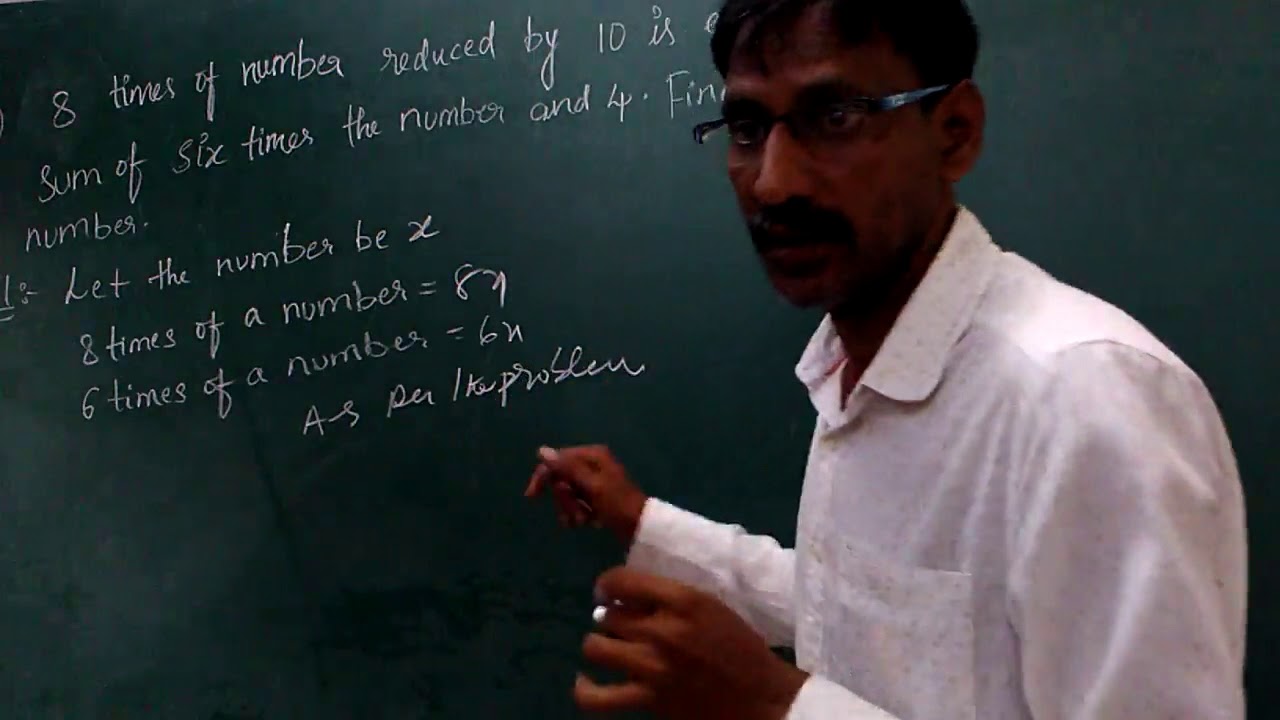 Class 8 Simple Equations (Sate and CBSE Syllabus) - YouTube