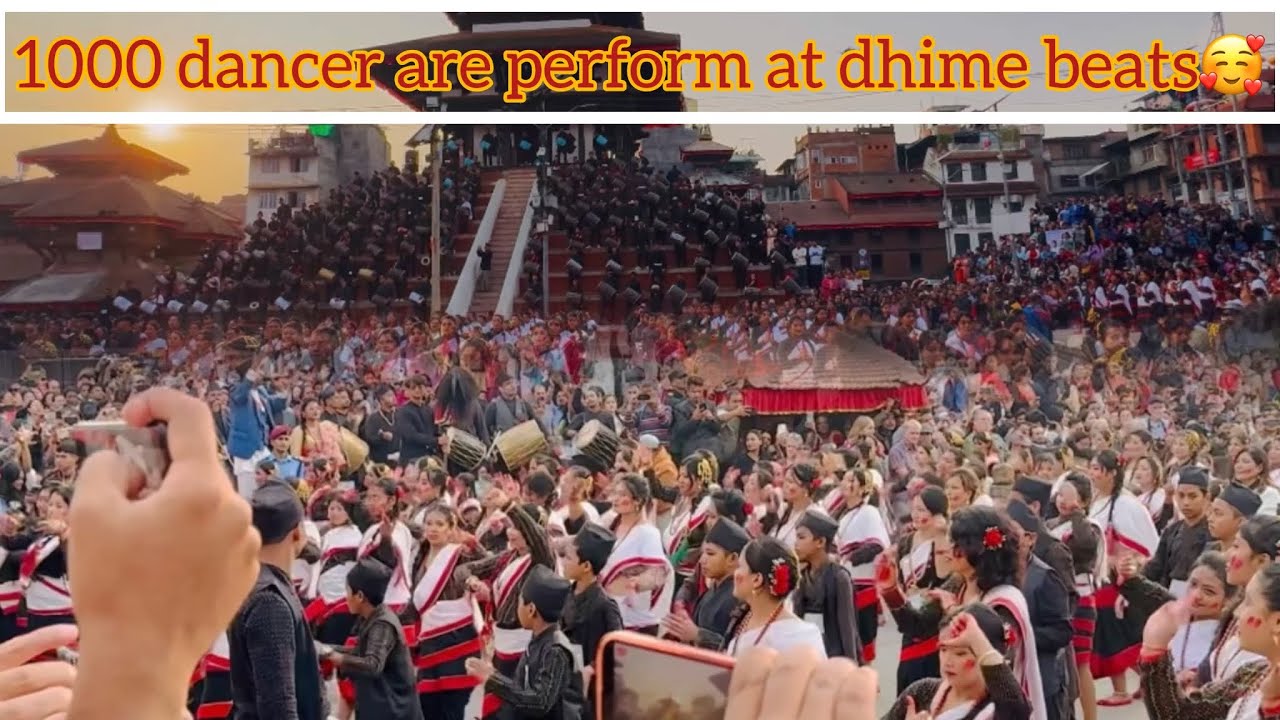 Dhime Dance At Basantapur 1000 Dancers Perform At Dhime Beats💃Newari ...