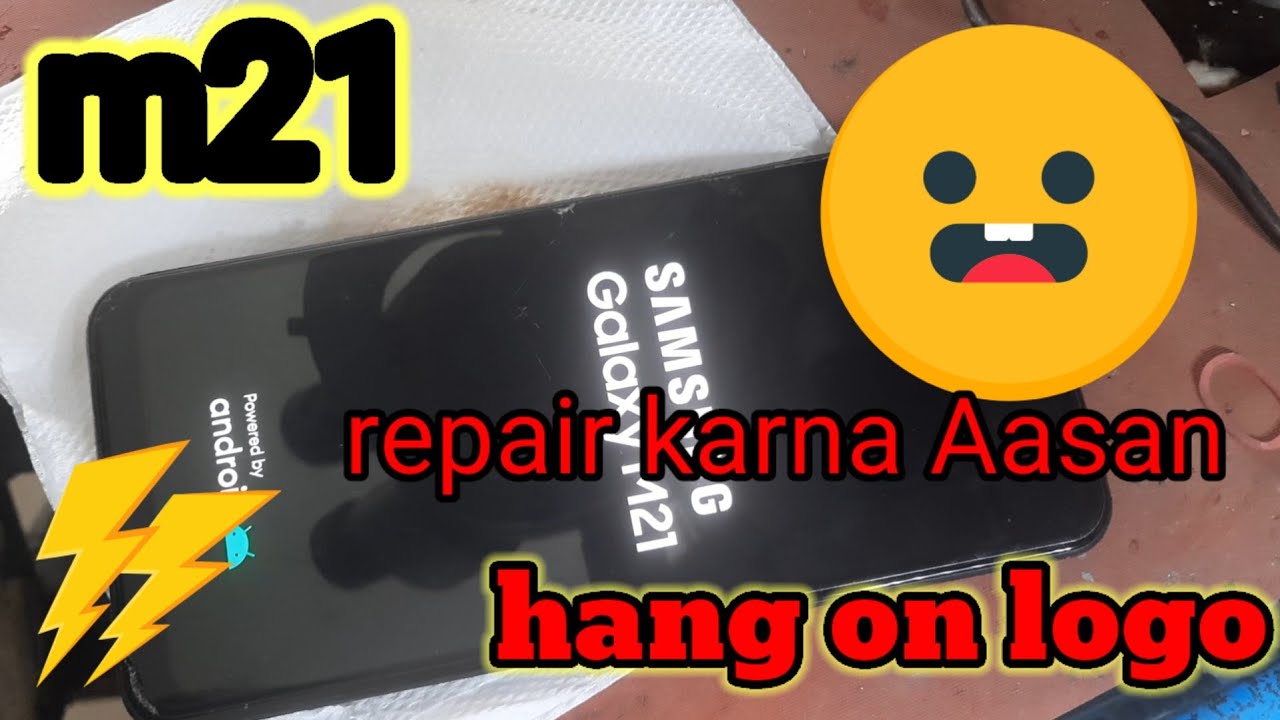 Samsung m21 hang on logo Samsung logo restart - YouTube
