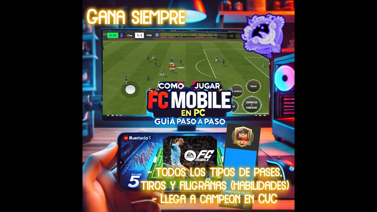 🔥🚀⚽ Como Jugar FC Mobile en PC Bluestacks 5! Todos los pases, tiros y ...
