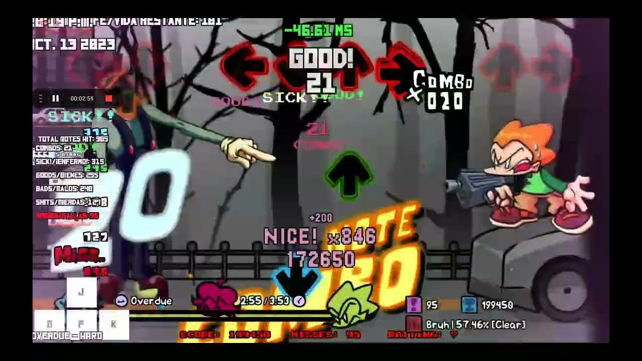 fnf mario's madness v2 recreation overdue gameplay - YouTube