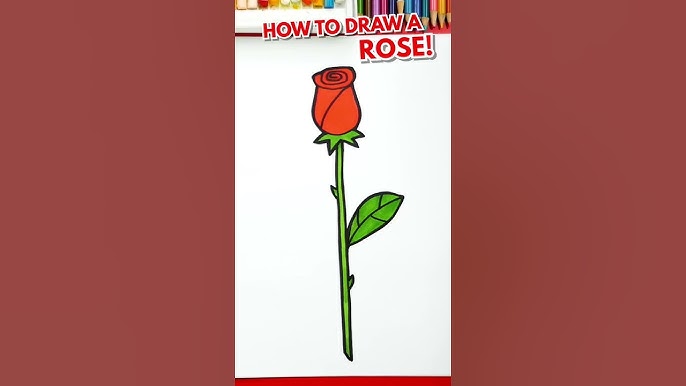 how to draw a small rose youtube