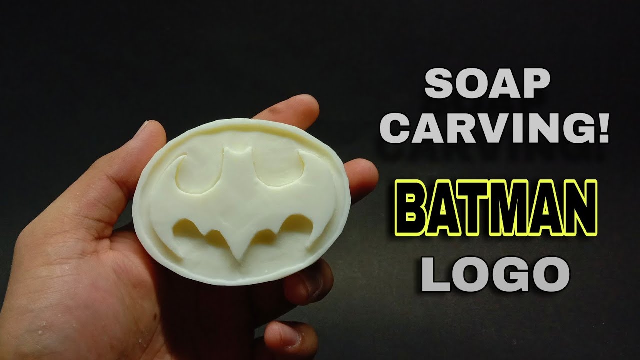 Perla Soap carving batman design - YouTube