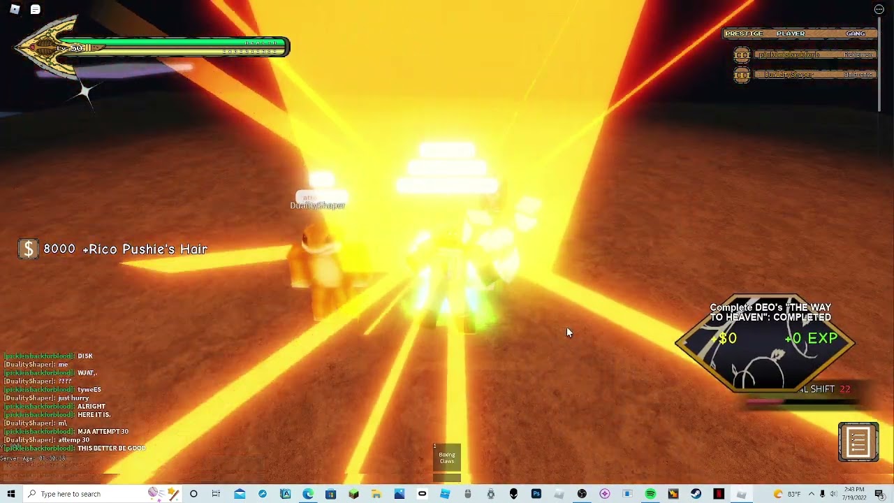 [YBA] Mr. Jukes Angel ATTEMPT #30!! - YouTube