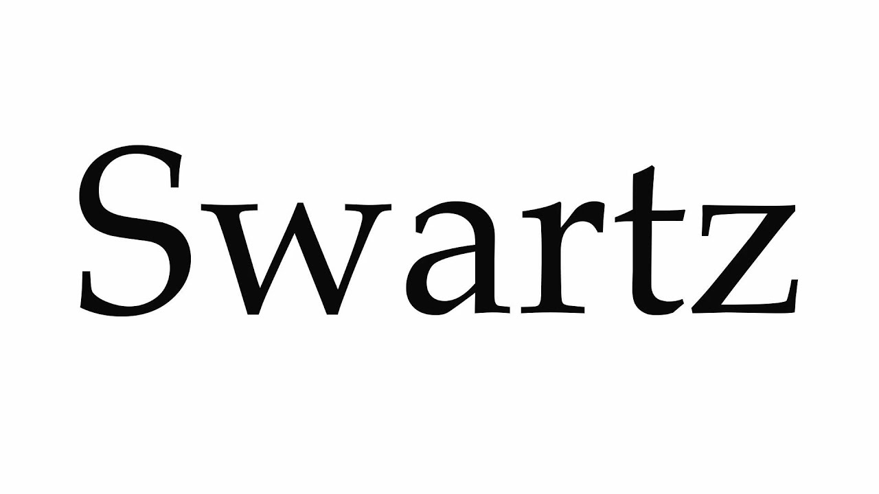 How to Pronounce Swartz - YouTube