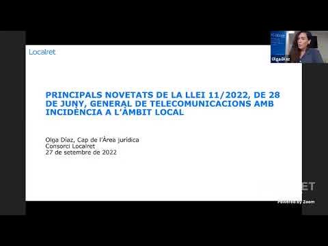 Principals novetats de la Llei 11/2022 general de telecomunicacions, amb incidència a l’àmbit ...