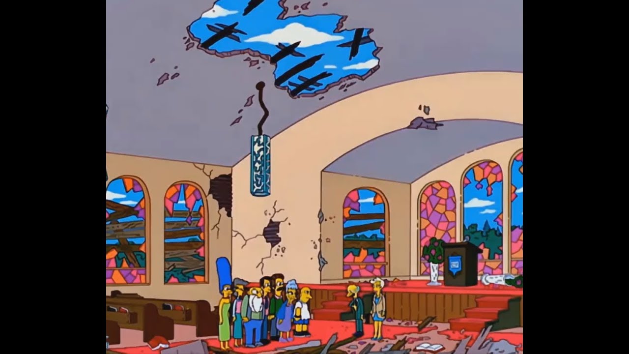 THE SIMPSONS - Church Collapsed ! - YouTube
