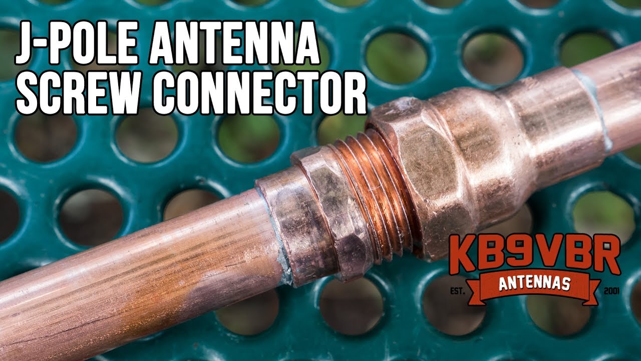 KB9VBR 2 Meter Break Away J-Pole Antenna Screw Connector - YouTube