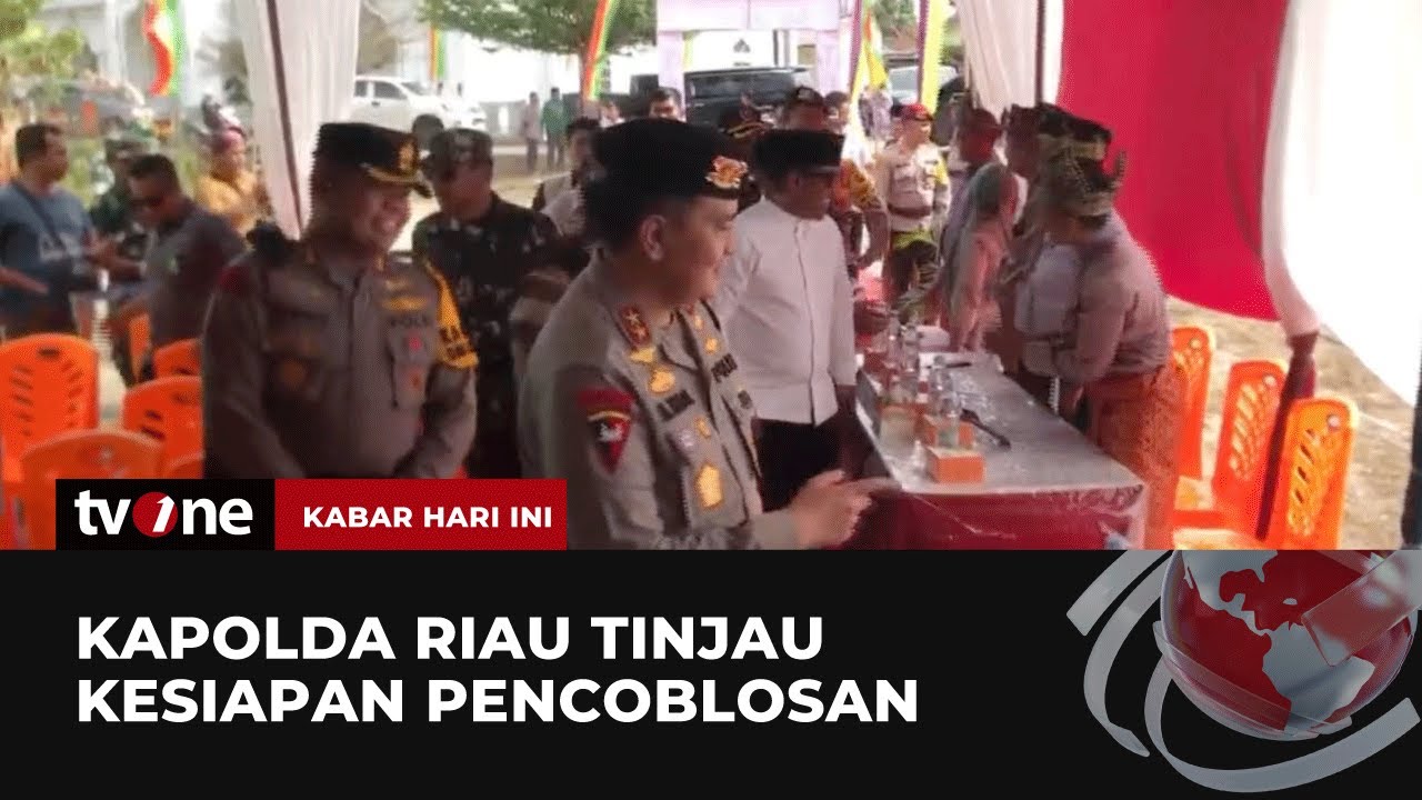 Kapolda Riau Periksa TPS di 3 Kabupaten | Kabar Hari Ini tvOne - YouTube