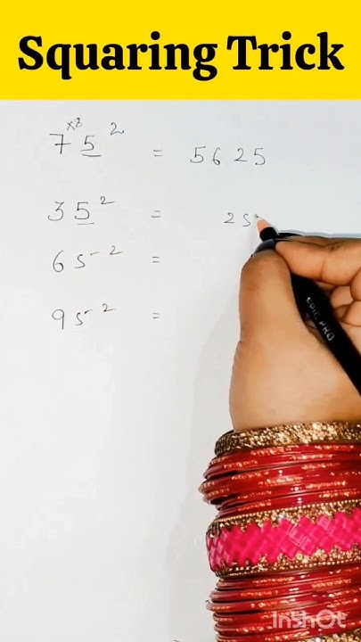 Last digit 5 Squaring trick #tricks - YouTube
