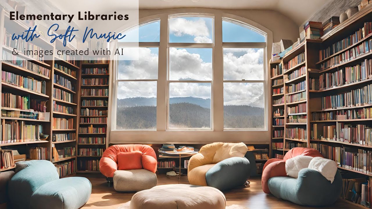 elementary libraries with soft music and AI generated photos - YouTube