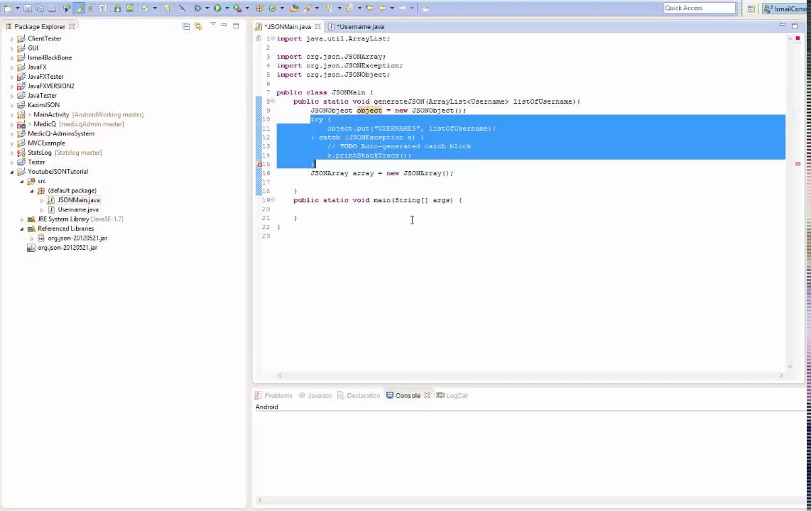 Java Tutorial | Creating JSON using JavaBean Classes - YouTube