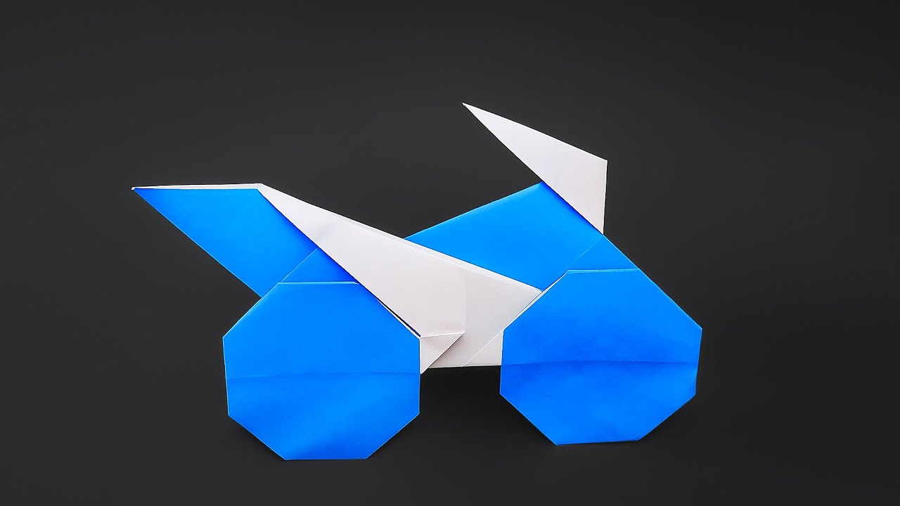 Origami Motorcycle – How to Make a Paper Motorbike - YouTube