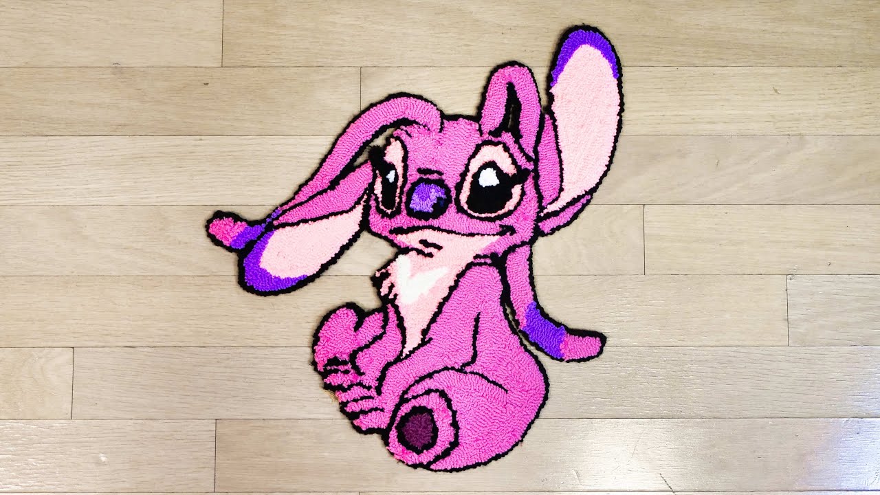 Tufting a Angel Rug - YouTube