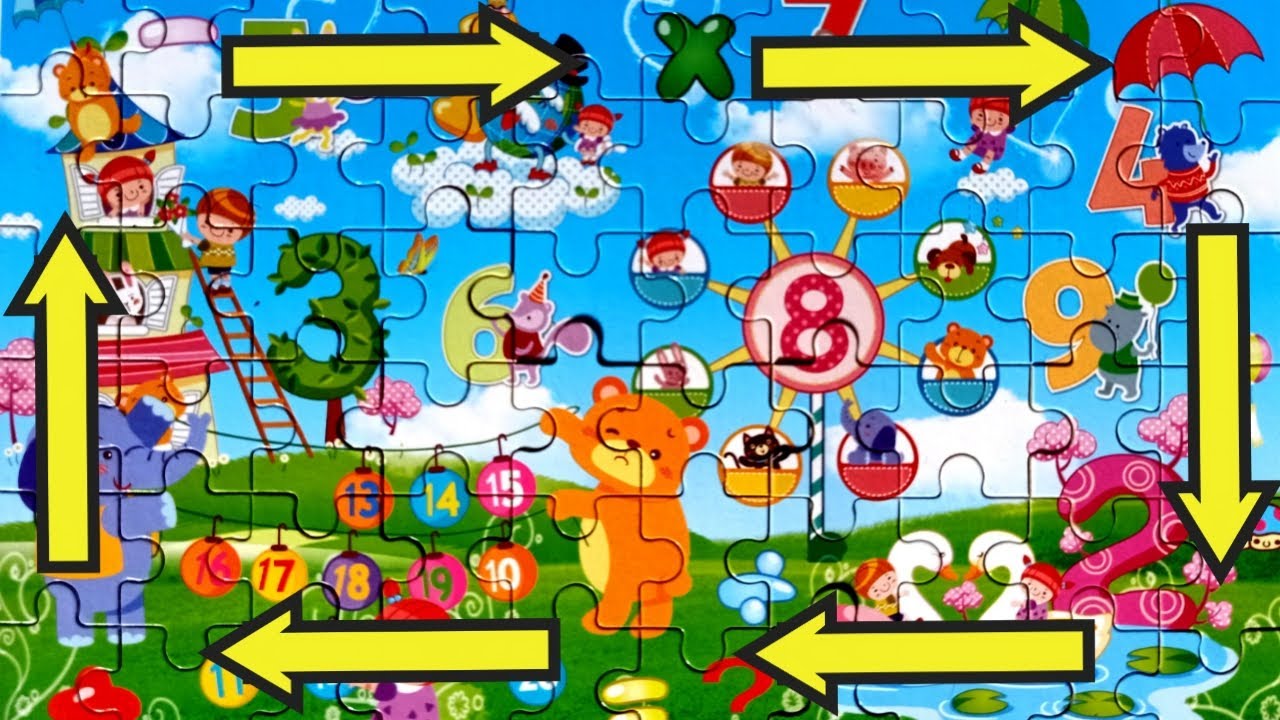 PUZZLE FOR KIDS | LITTLE GIRL LEARNS NUMBERS AND COUNTING | SET EDGE TO ...