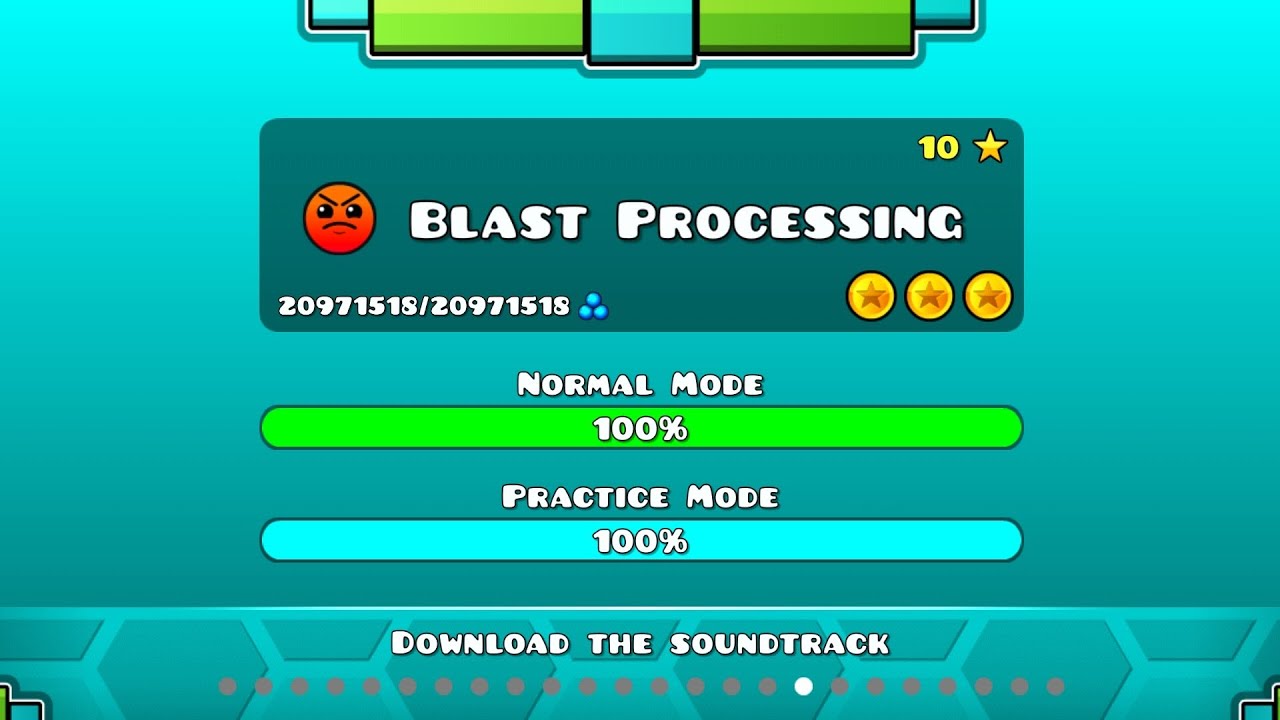 geometry dash blast processando 100% normal mode #geometrydash - YouTube