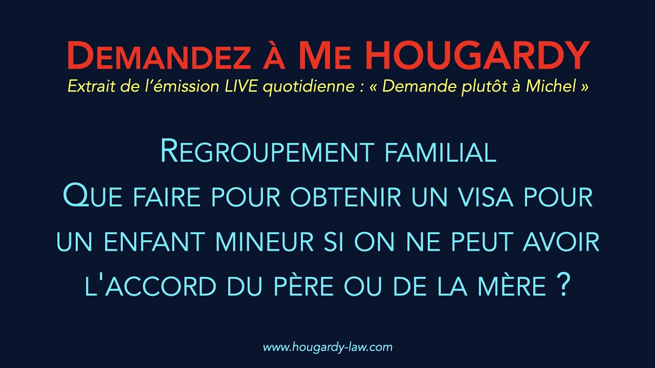 Que faire pour obtenir un visa pour un enfant mineur si on ne peut ...