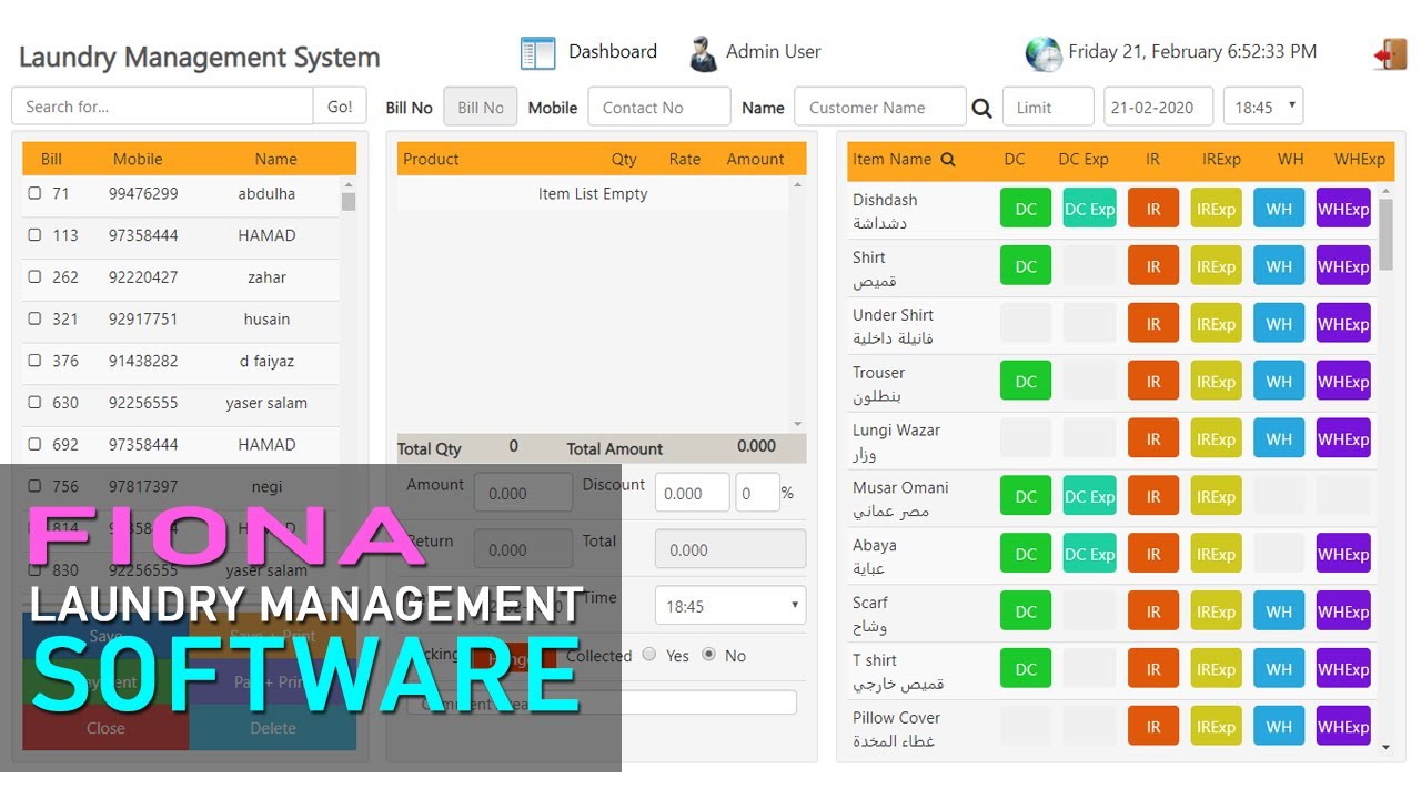 Fiona Laundry Management Software Overview - YouTube