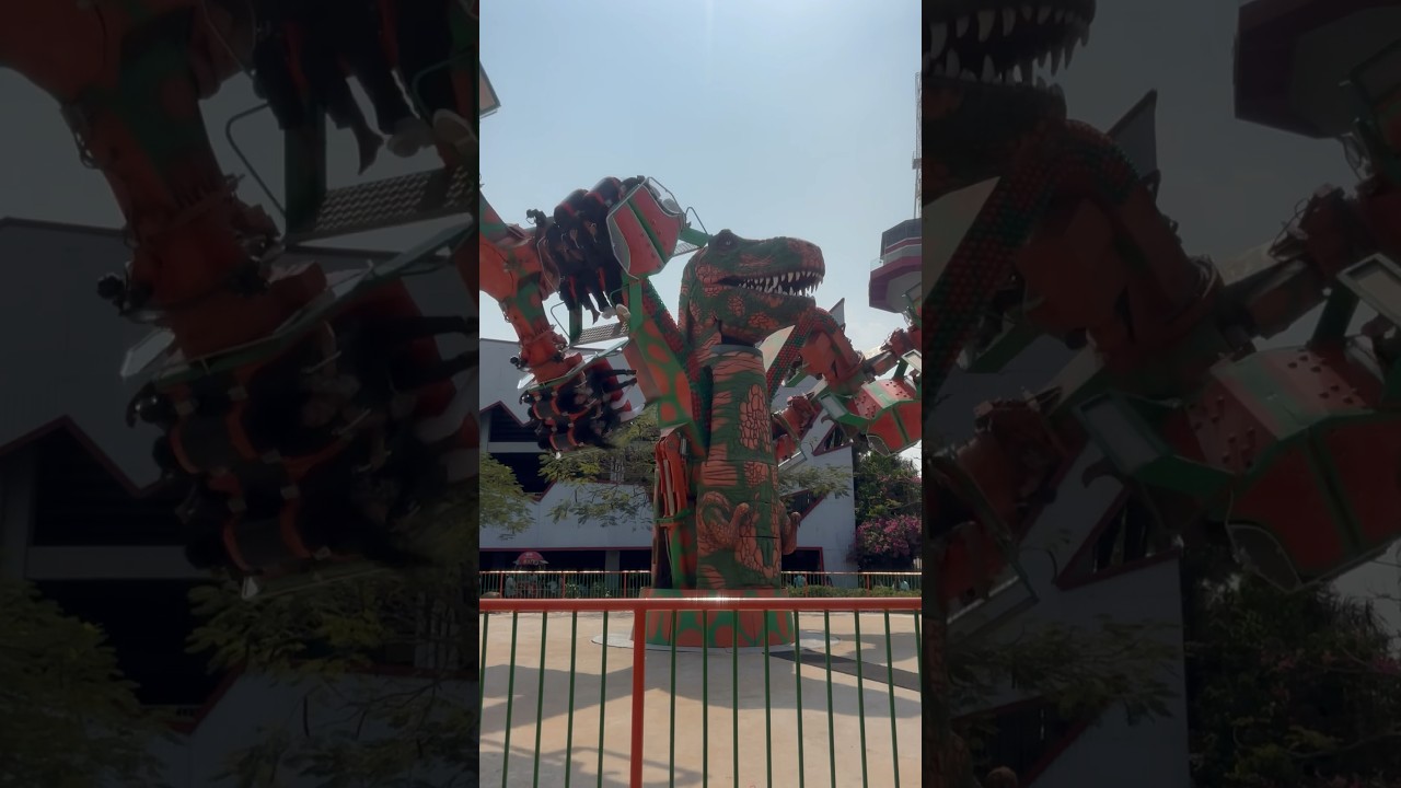 Twin Flip T Rex | Dinosaur ride 🦖 Wonderla Hyderabad - YouTube