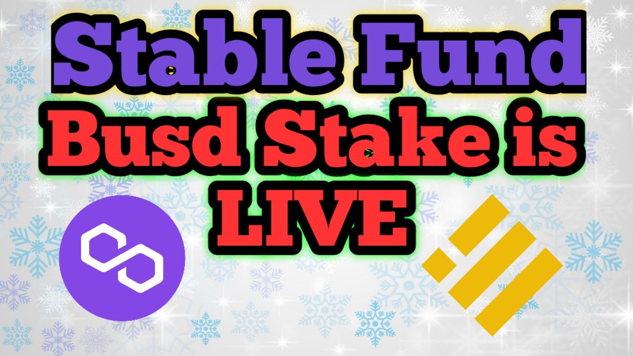 Stable Fund / Earn 1.5% daily on BUSD - YouTube