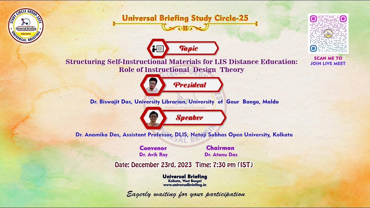 25th SC of Universal Briefing | Structuring Self-Instructional ...