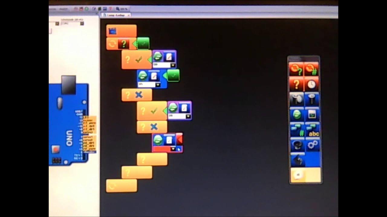 Arduino grafisch programmieren mit minibloq - YouTube