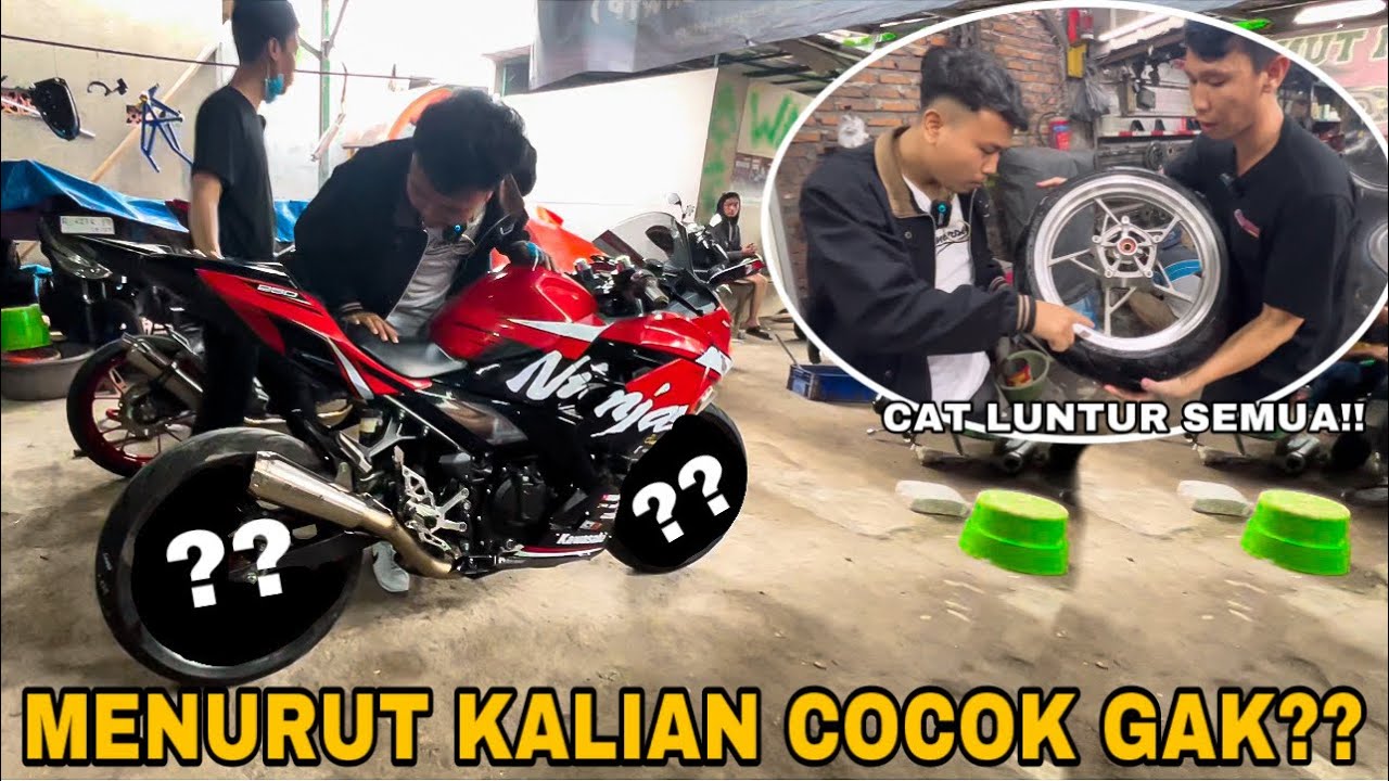 CAT VELG NINJA 250 DI SURYA PAINTING AUTO MAKIN GANTENG‼️ - YouTube