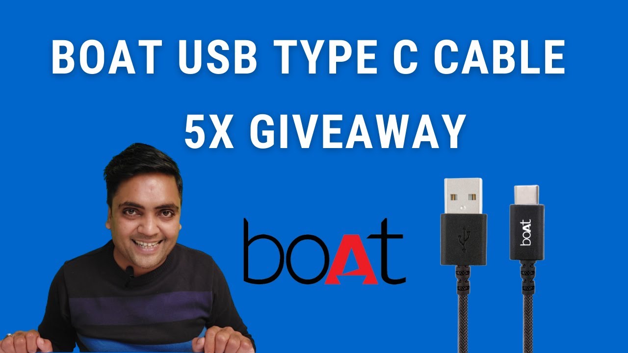 boAt A400 USB Type-C to USB-A 2.0 Male Data Cable Giveaway | 5X ...