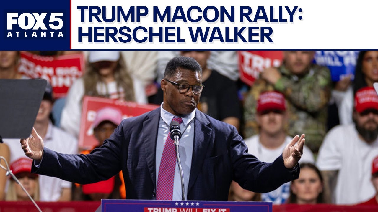 Trump rally in Macon: Herschel Walker gets barks, says Don Jr. name