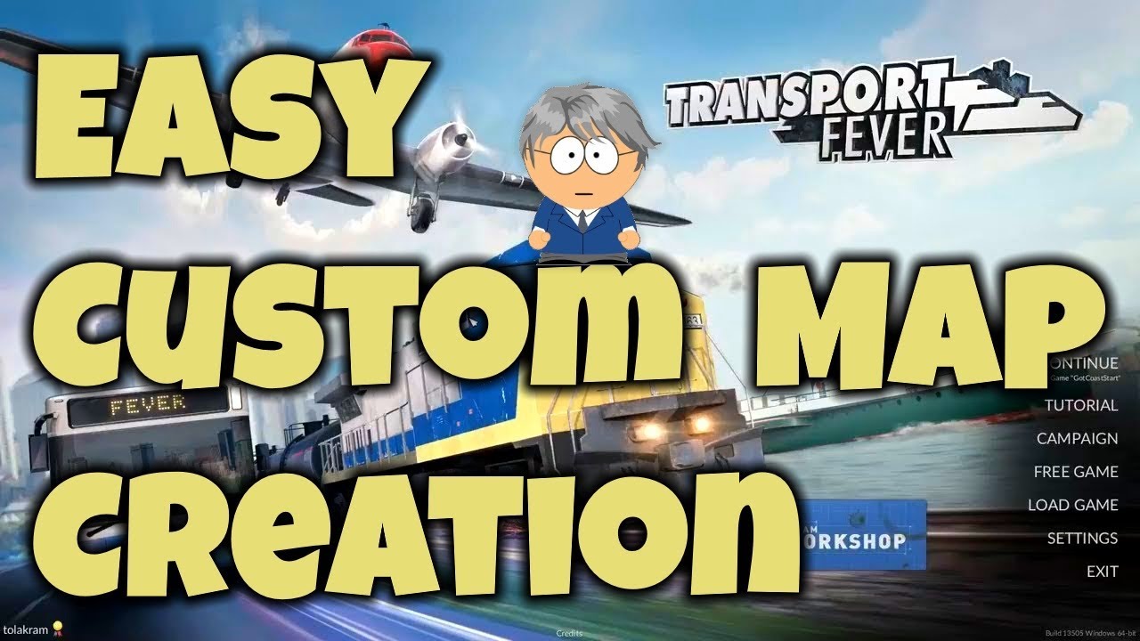 Easy custom maps for Transport Fever - YouTube