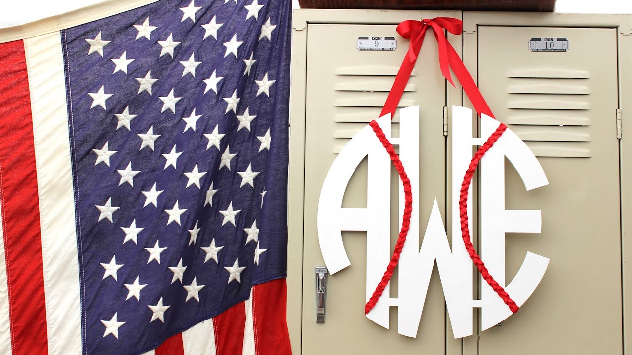 Custom Baseball Monogram - YouTube