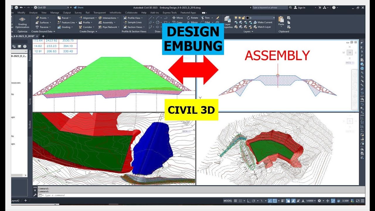Template Civil 3D Perencanaan Embung sudah berdasarkan Analisi ...