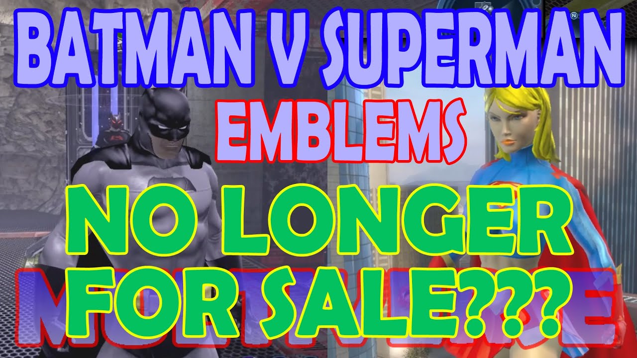 DCUO Batman V Superman NEW emblems - YouTube
