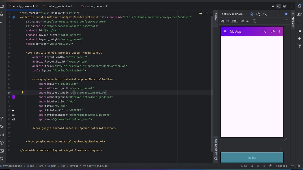 How to Make AppBar in Android Studio | Toolbar in Android Tutorial ...