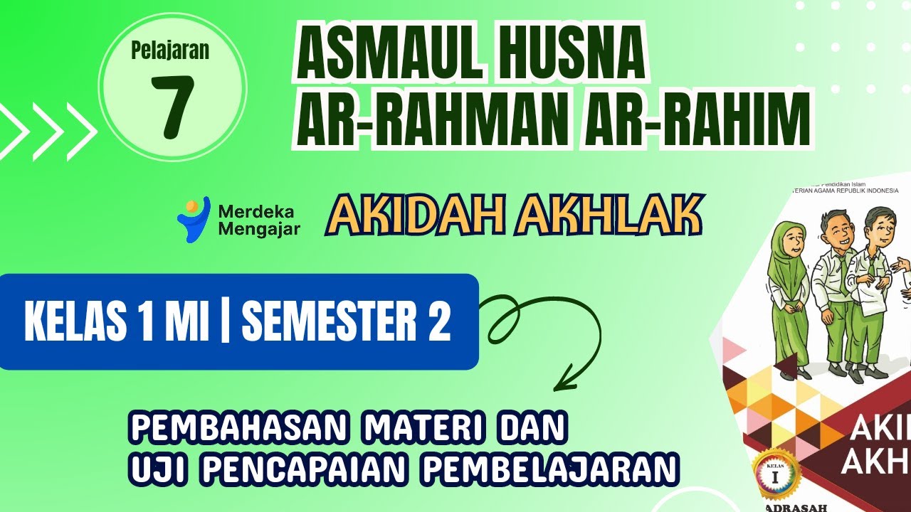 Pembahasan Materi AKIDAH AKHLAK Kelas 1 MI Semester 2 | BAB 7 Asmaul ...