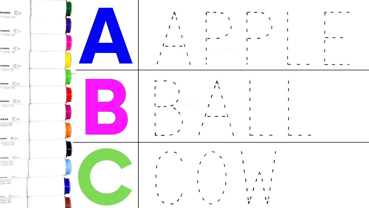 Learn And Write Alphabet For Kids | Alphabet Song | 아이들을 위한 알파벳 쓰기와 읽기 ...