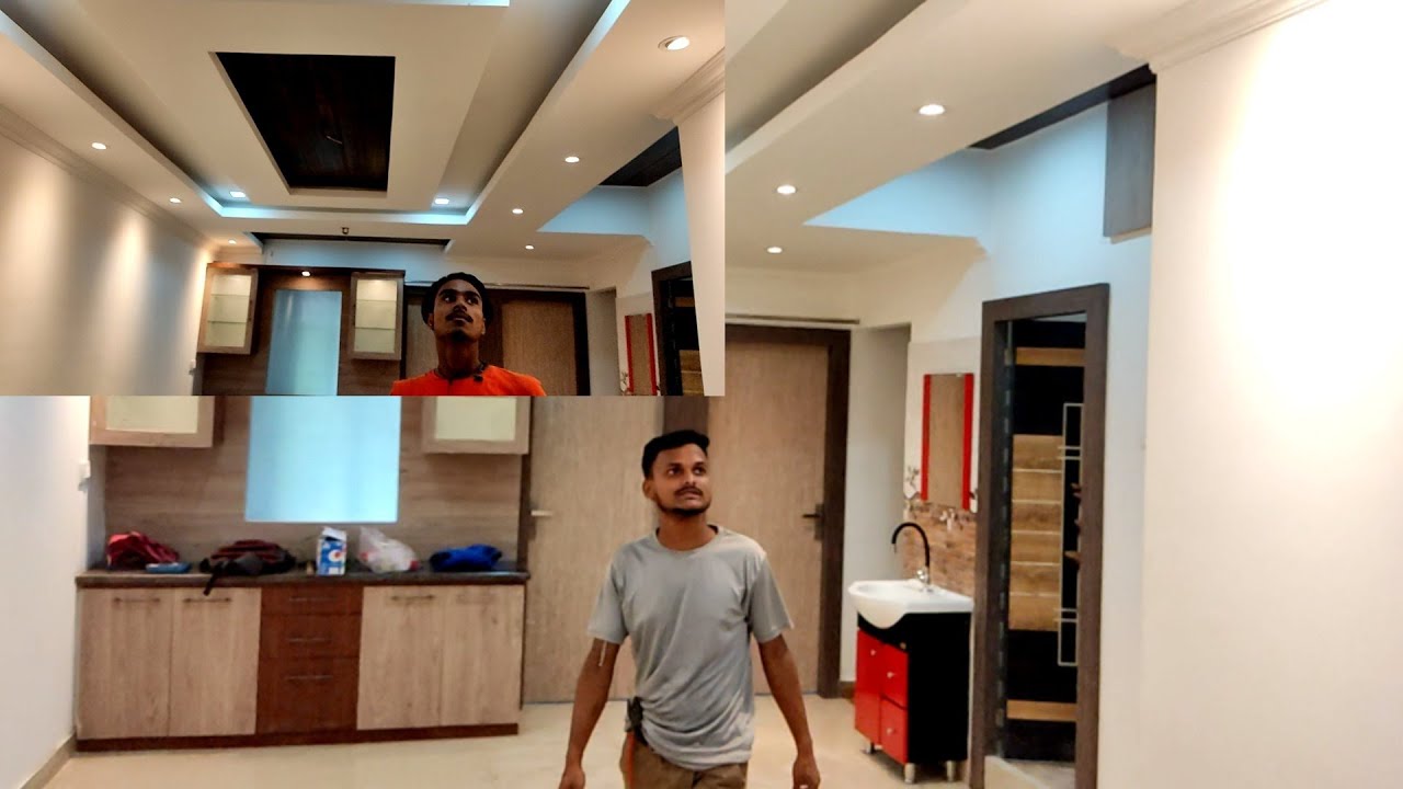 House fall sealing Design||Fall sealing Lighting Design with pannel ...