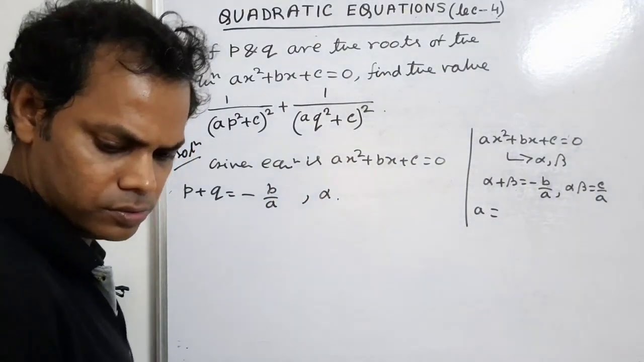 Quadratic Equations | Sreedhar Acharya | Lecture 4 - YouTube