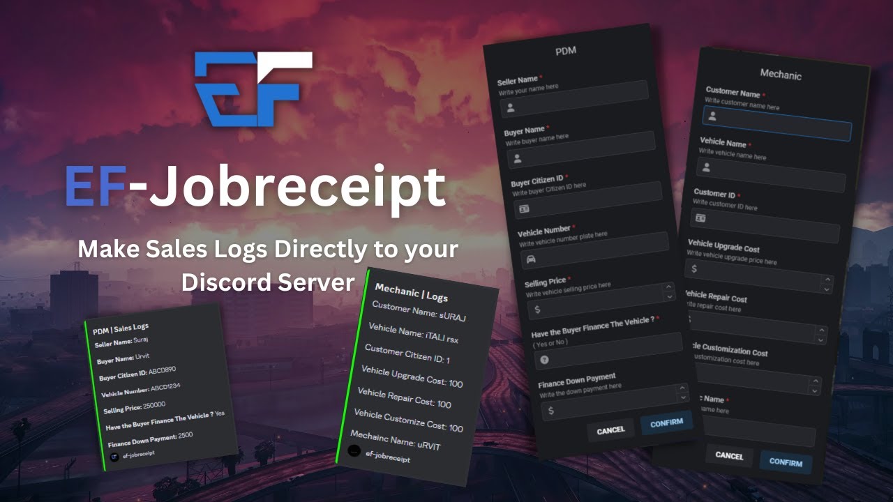 [FREE] EF Job receipt Fivem Script Make your job Sales log direclty to ...