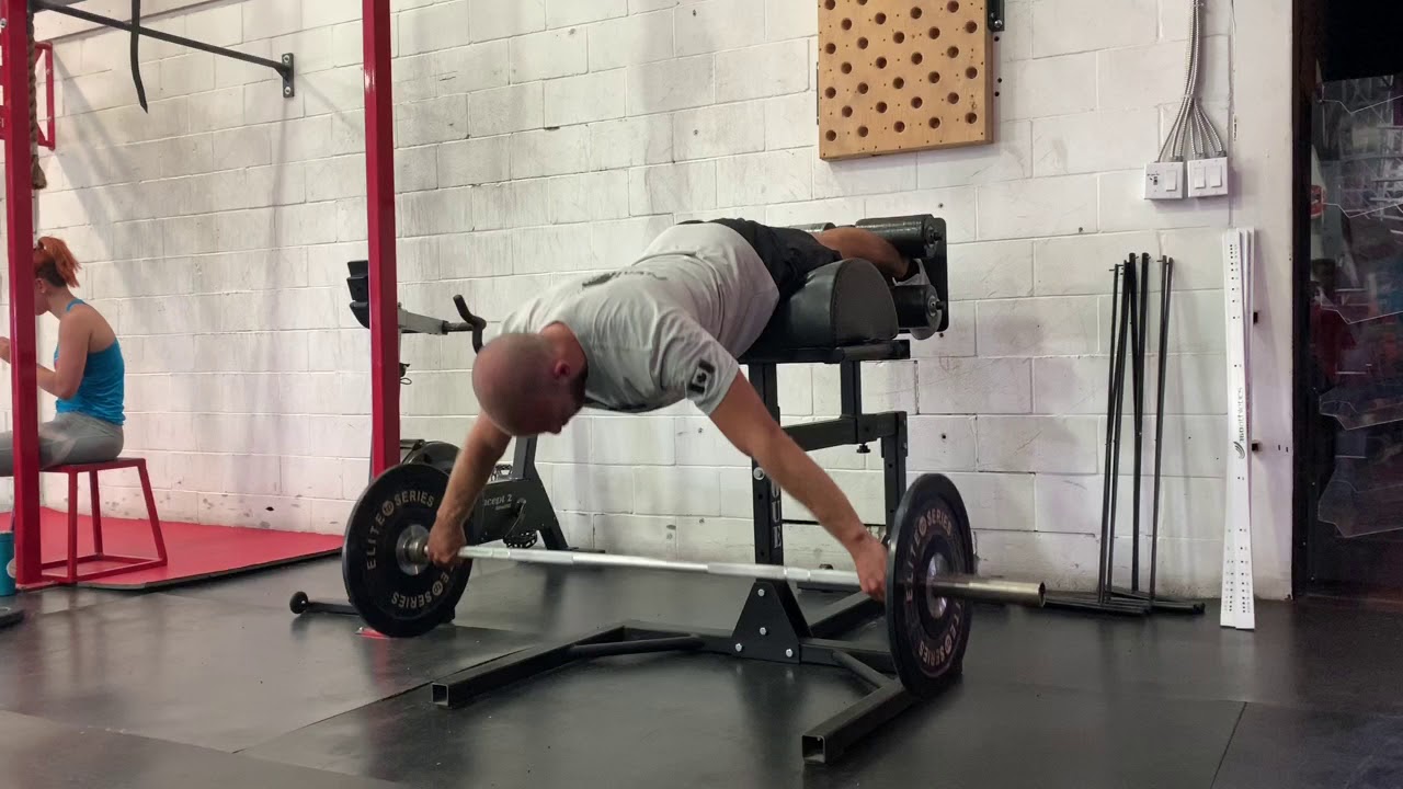 Barbell Hip Extension On GHD - YouTube