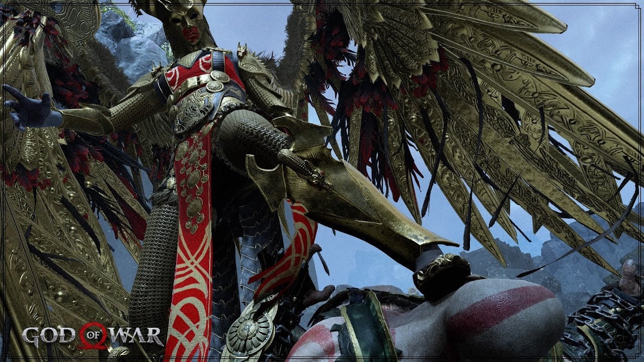 God of War - Sigrun the Valkyrie Queen Fight - YouTube